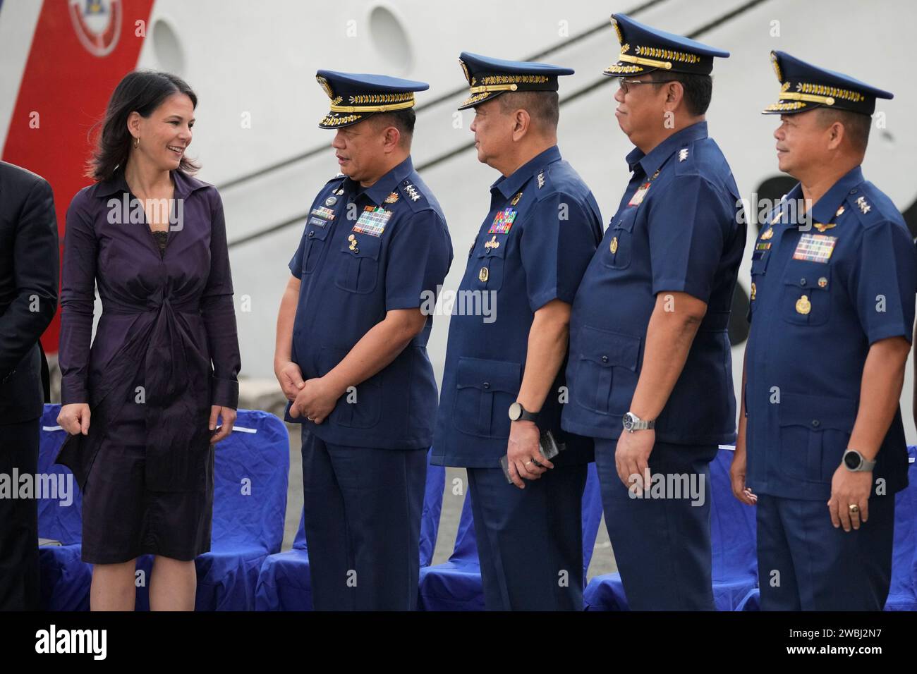 German Foreign Minister Annalena Baerbock, left, talks with Philippine ...