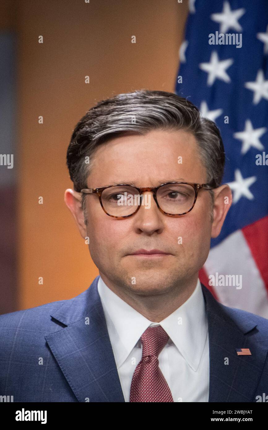 Der Sprecher des US-Repräsentantenhauses Mike Johnson (Republikaner von ...