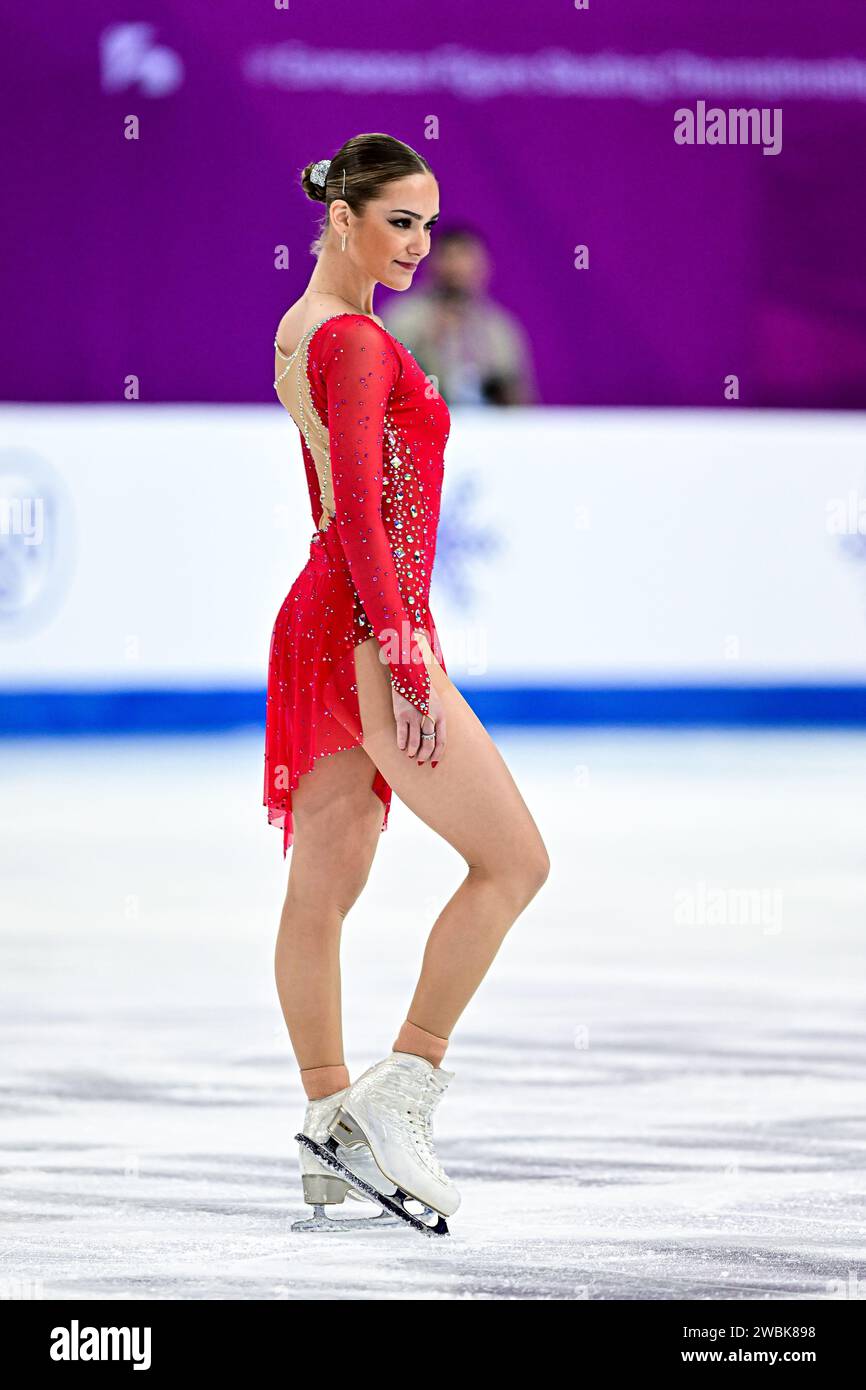 Kristina ISAEV (GER), während des Women Short Program, bei der ISU ...