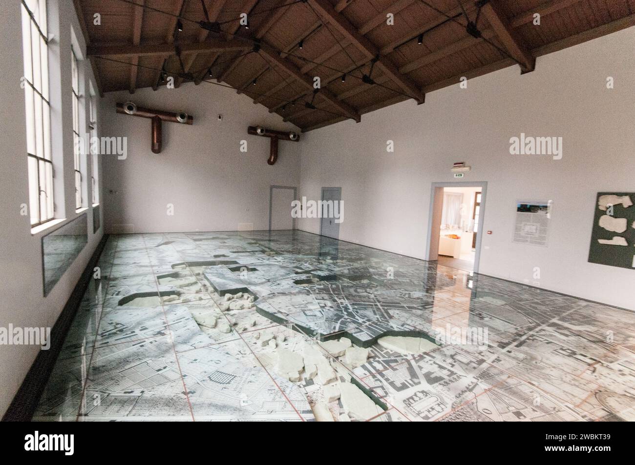 Rom, Italien. Januar 2024. Die riesige Marmorkarte (Forma Urbis Romae ...