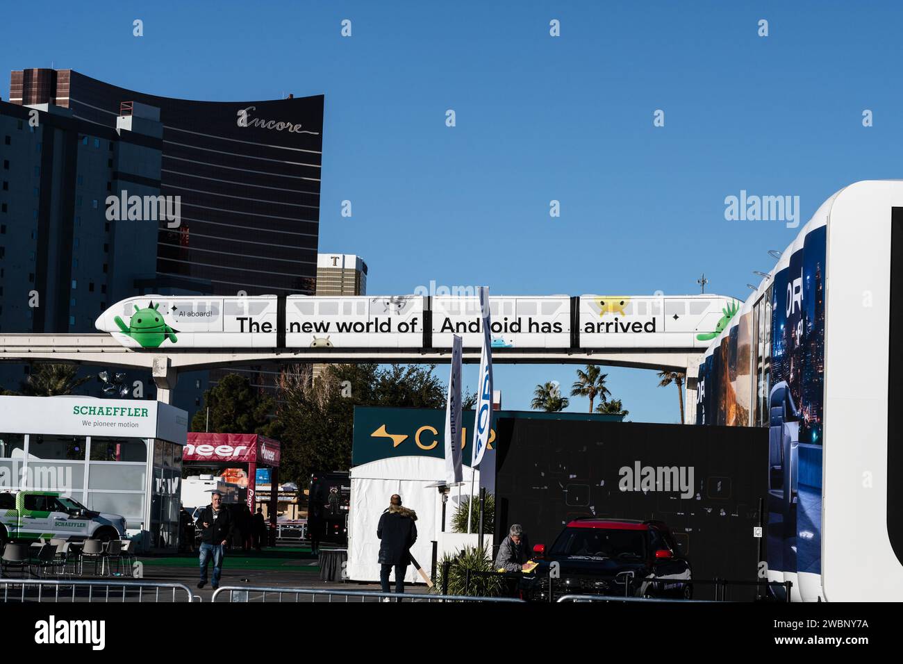 Las Vages, NV, USA. Januar 2024. Ansicht der mit Android bestückten ...