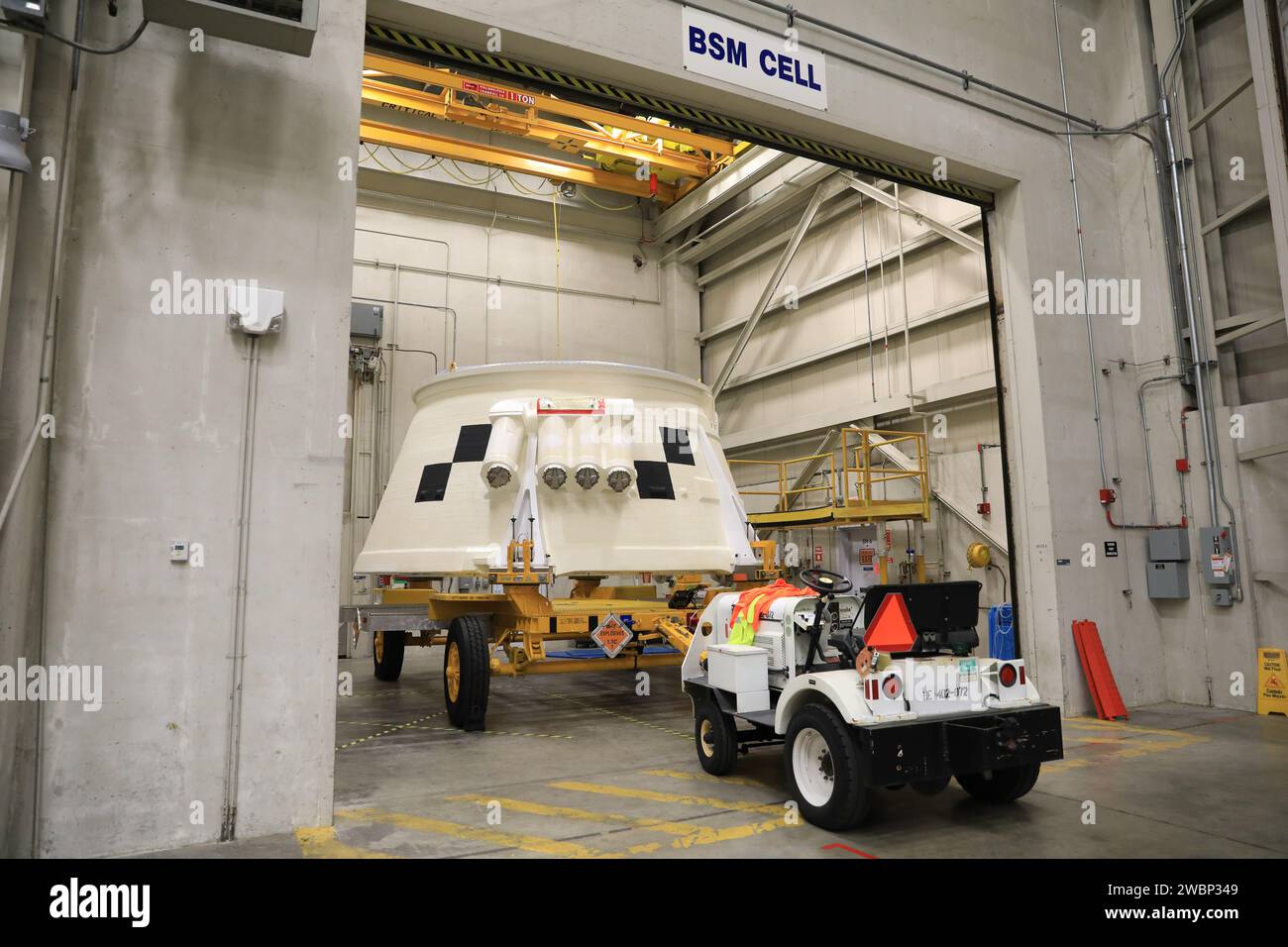 Innerhalb der Booster Fabrication Facility im Kennedy Space Center der ...
