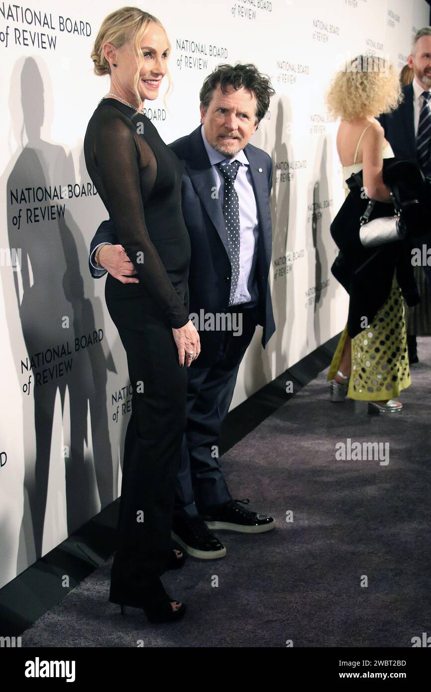 New York, NY, USA. Januar 2024. Tracy Pollan und Michael J. Fox bei der ...