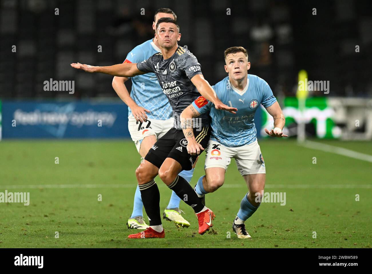 12. Januar 2024; CommBank Stadium, Sydney, NSW, Australien: A-League ...