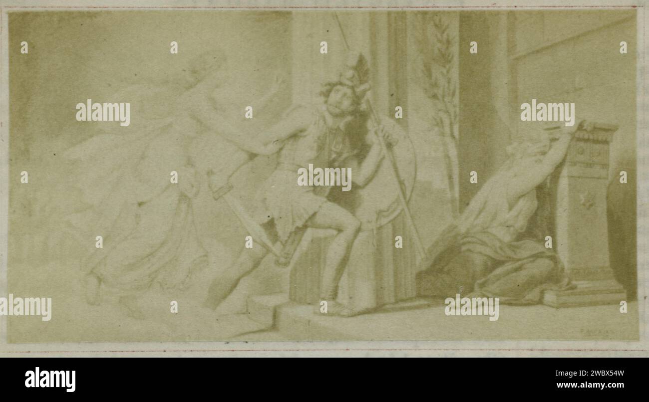 Fotoproduktion eines Gemäldes, das Venus hält Aeneas von den Toten ...