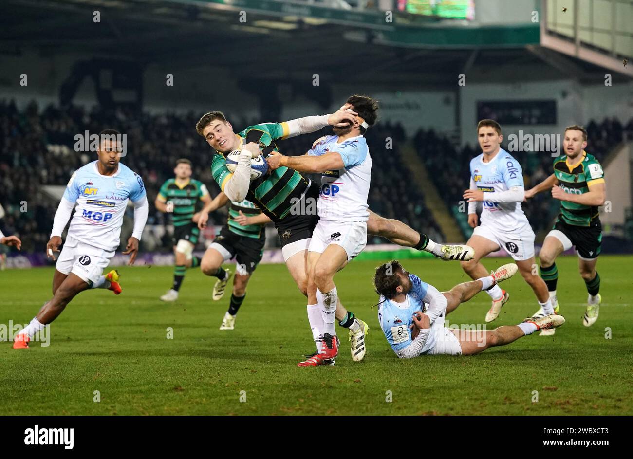 Fraser Dingwall der Northampton Saints wurde von Aviron Bayonnais ...