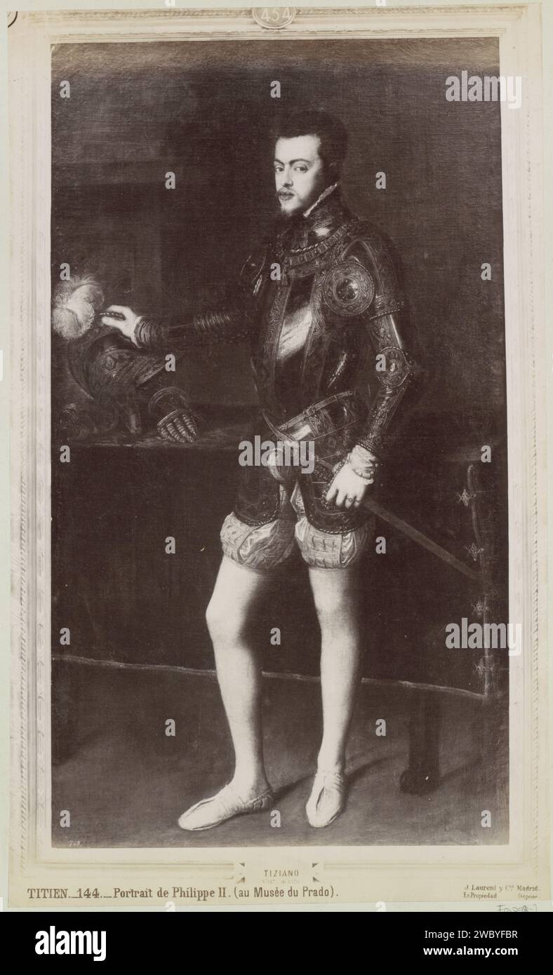 Fotoproduktion eines Gemäldes von Tizian, das ein Porträt von König ...