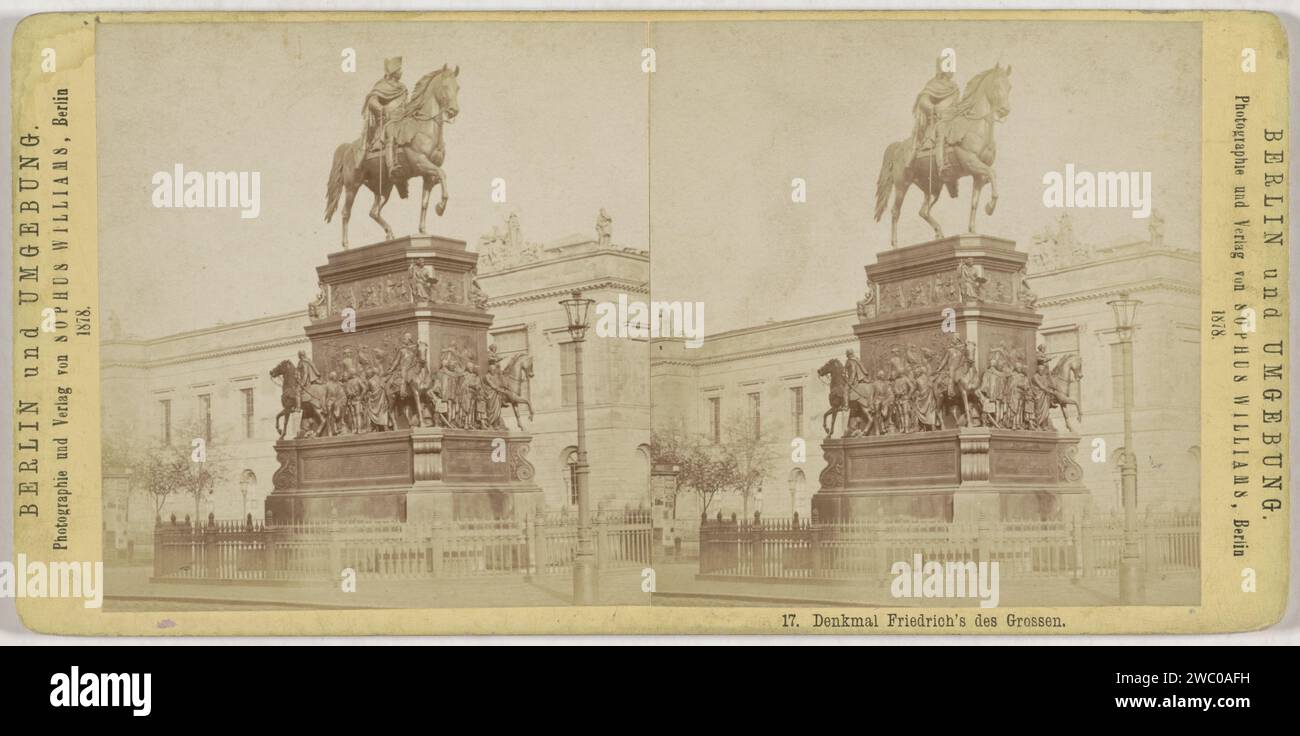 Reiterstatue von Friedrich dem Großen in Berlin, Sophus Williams, nach ...