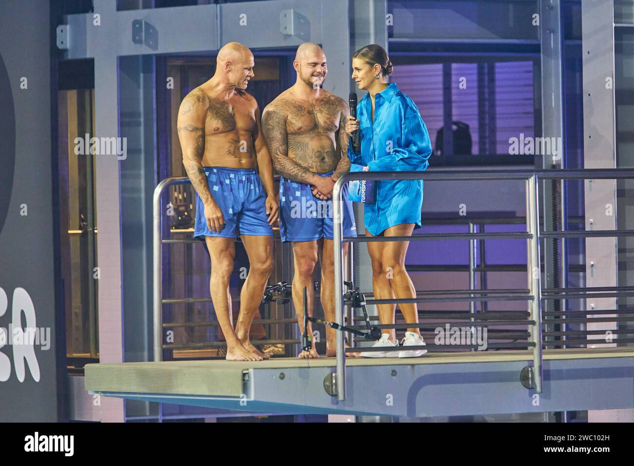 Thorsten Legat, Nico Legat und Laura Wontorra - Livesendung des RTL ...