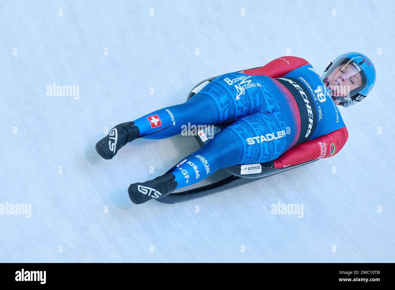 Innsbruck, Österreich 13.- 14. Januar 2024: Eberspächer Rennrodel ...