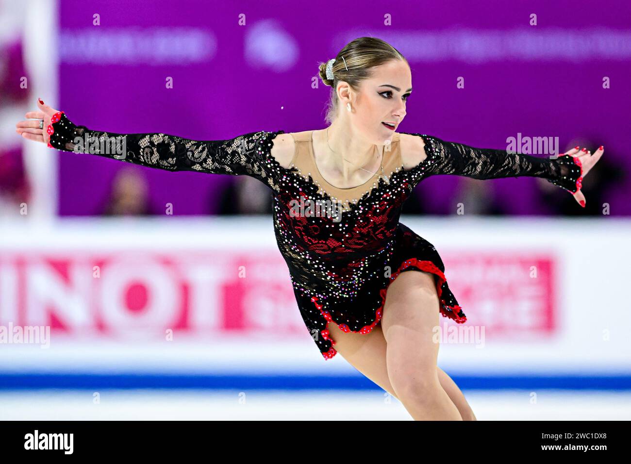 Kristina ISAEV (GER), während der Free Skating Women, bei der ISU Europameisterschaft 2024, in ...