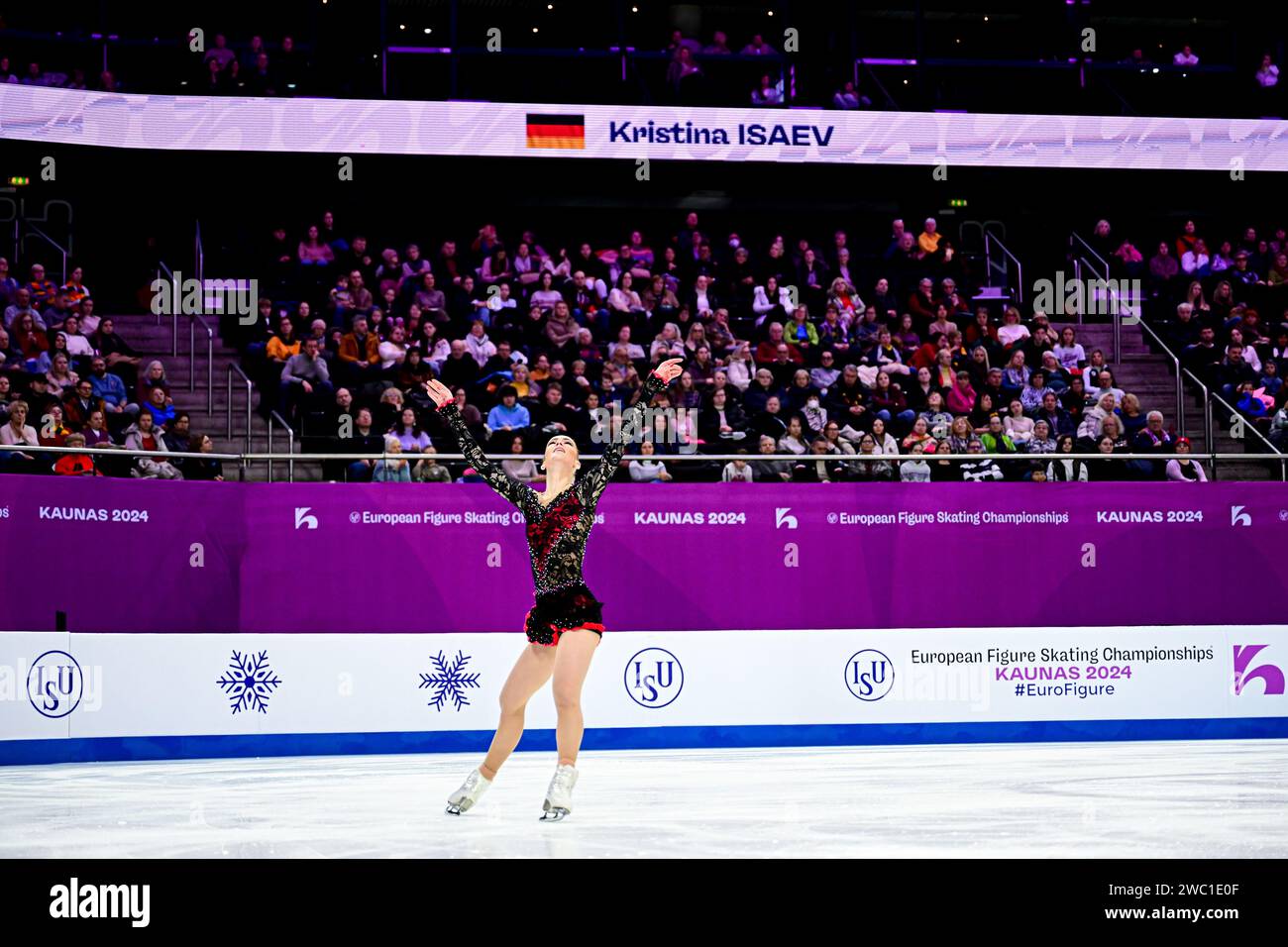 Kristina ISAEV (GER), während der Free Skating Women, bei der ISU Europameisterschaft 2024, in ...