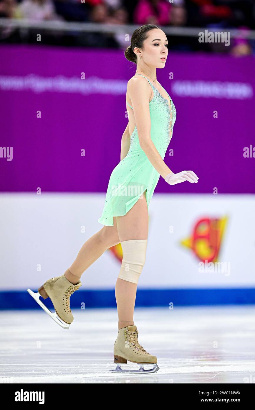 Anastasia GOZHVA (UKR), während der Frauen-Freilauf-Europameisterschaft 2024, in der Algiris ...