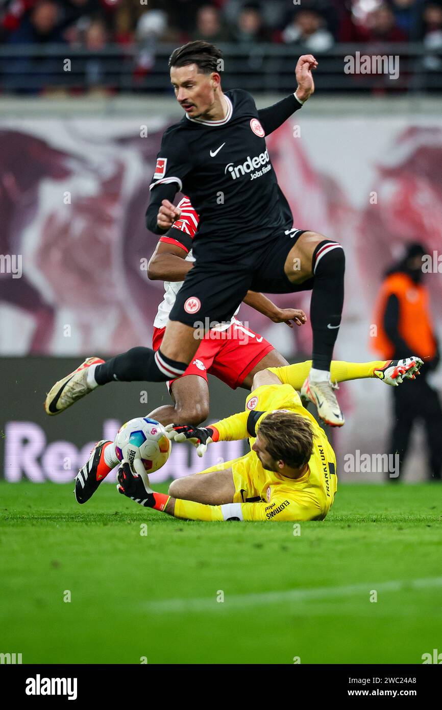 Leipzig, Deutschland. Januar 2024. Fußball, Bundesliga, 17. Spieltag, RB Leipzig - Eintracht ...