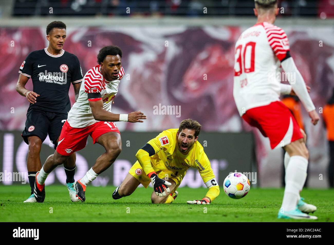 Leipzig, Deutschland. Januar 2024. Fußball, Bundesliga, 17. Spieltag, RB Leipzig - Eintracht ...