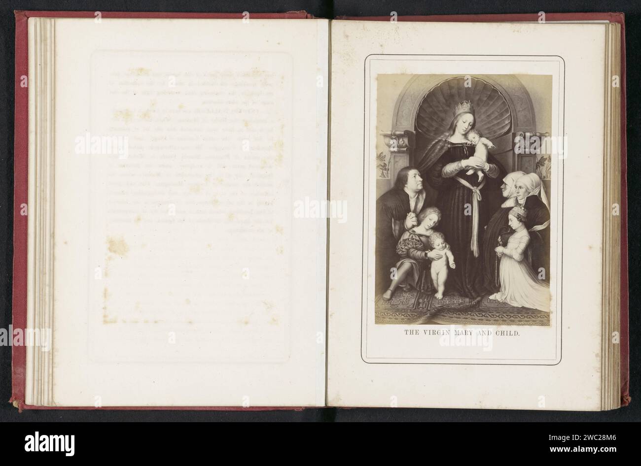 Fotoproduktion eines Gemäldes von Maria mit Kind von Hans Holbein ...