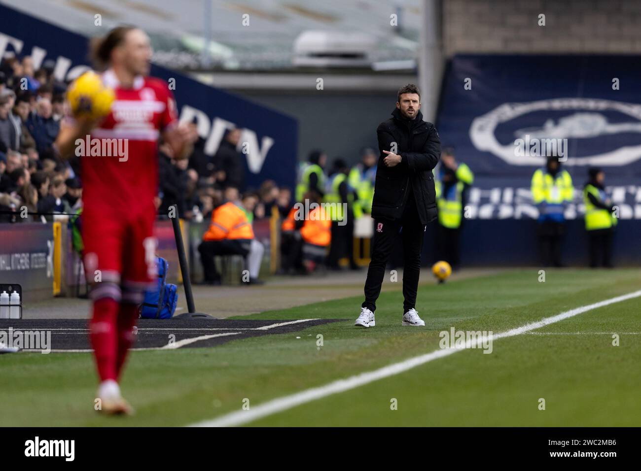 Michael Carrick Manager von Middlesbrough sieht beim Sky Bet ...