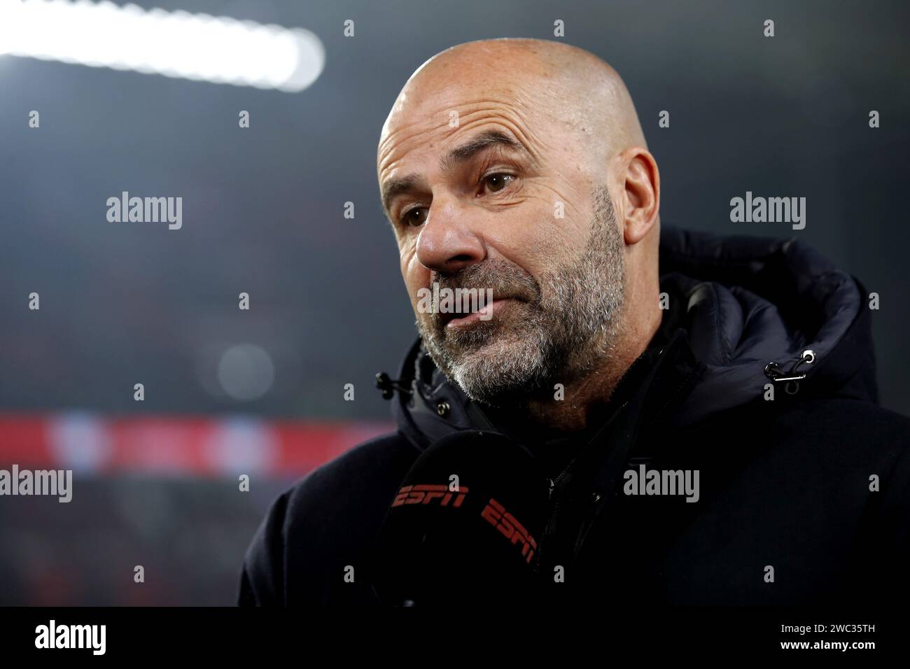 EINDHOVEN - PSV Eindhoven Trainer Peter Bosz vor dem niederländischen ...