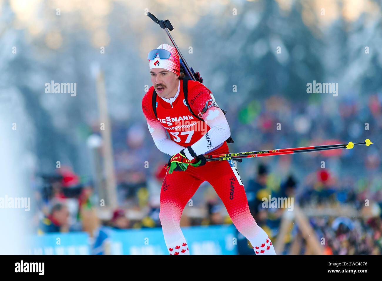 RUHPOLDING, DEUTSCHLAND - 13. JANUAR 2024: RUNNALLS Adam, Männer Sprint ...