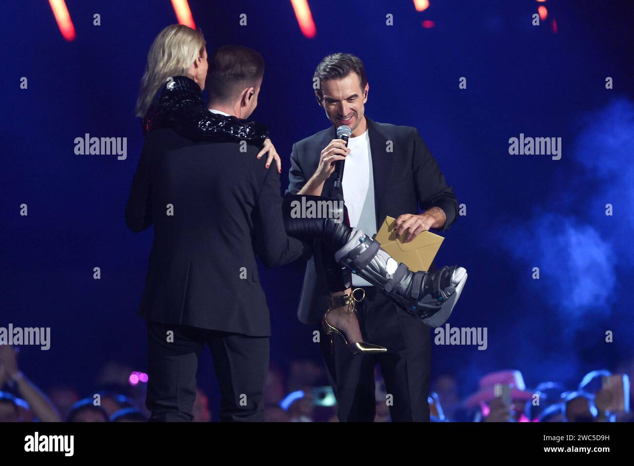 Michelle, Eric Philippi und Florian Silbereisen beim Auftritt in der ...