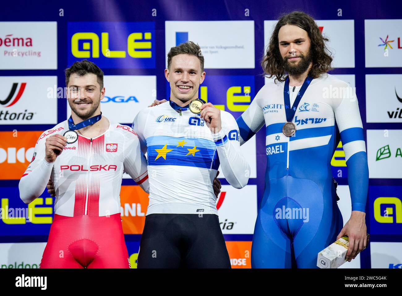 APELDOORN, NIEDERLANDE - 13. JANUAR: Silbermedaillengewinner Mateusz ...