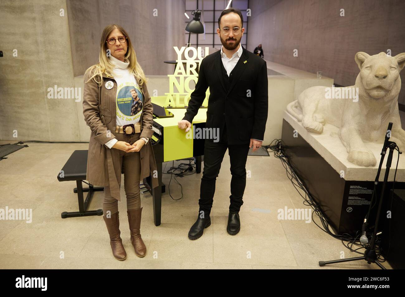 14. Januar 2024, Berlin: Idit Ohel, Mutter von Alon Ohl, der von der ...