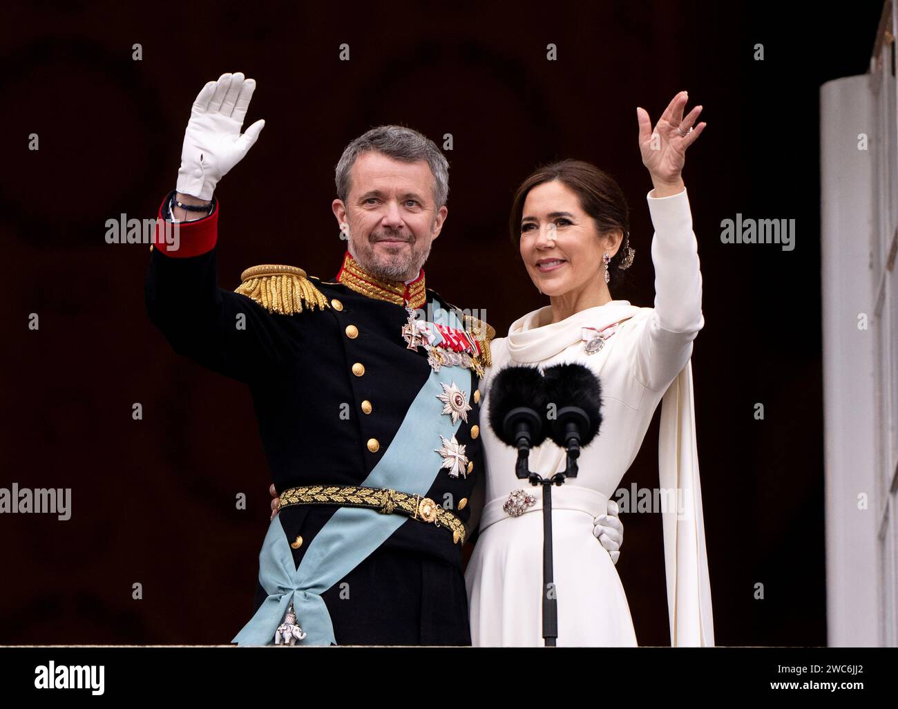 König Friedrich X. und Königin Maria während der Proklamation auf dem ...