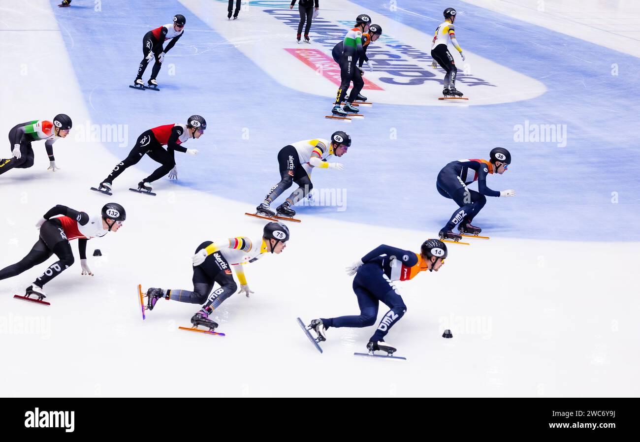 GDANSK - Friso Emons und Kay Huisman im Finale der 5000-Meter-Staffel ...