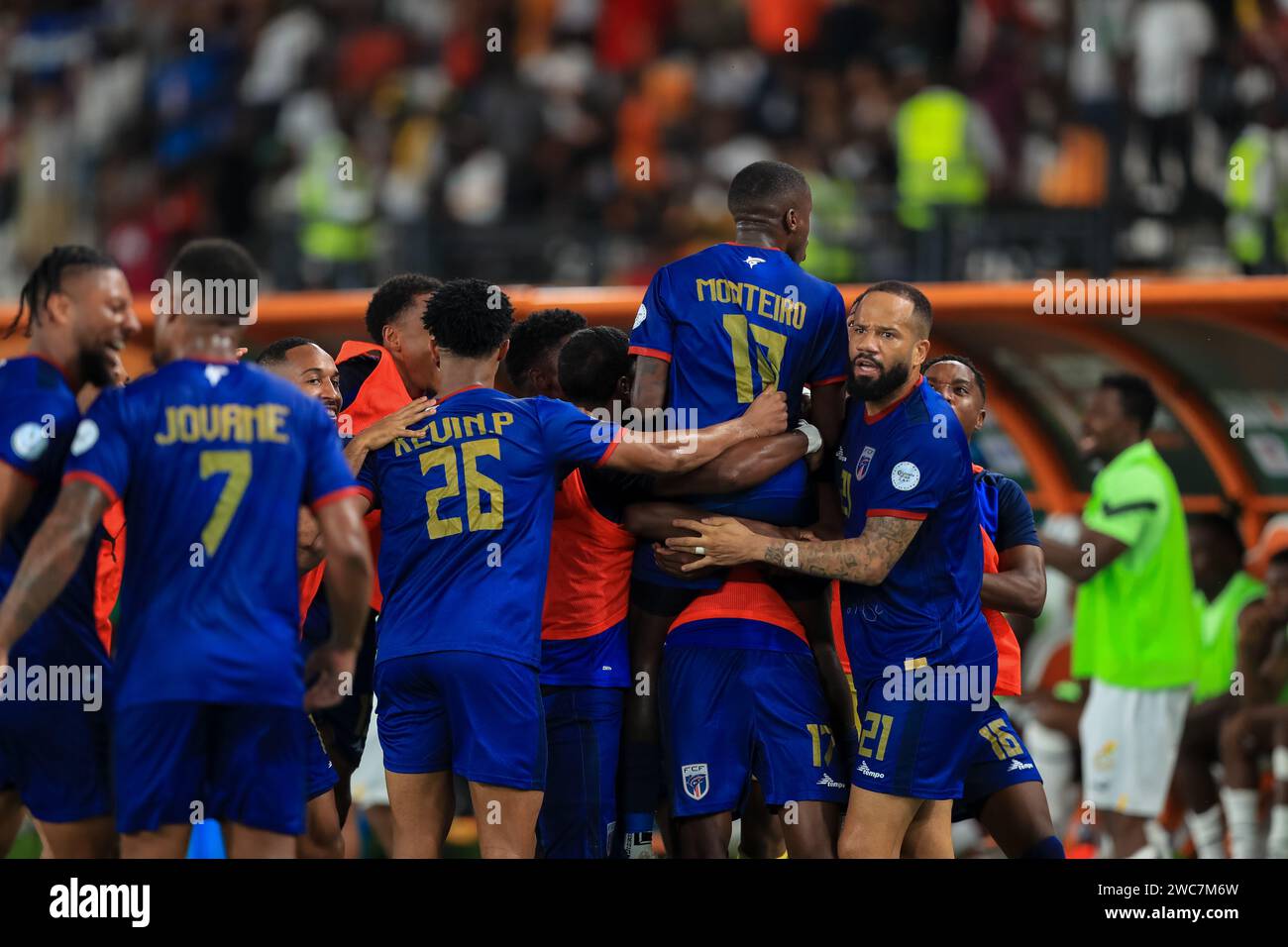 Abidjan, Nigeria. Januar 2024. Ghana gegen Kap Verde. Afrikanischer ...