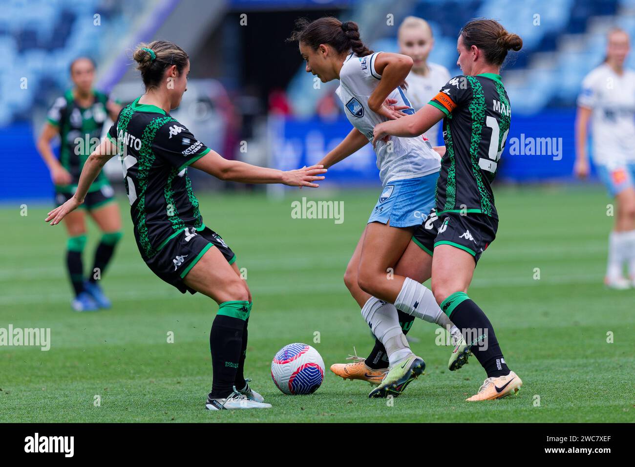 Sydney, Australien. Januar 2024. Grace Maher von Western United tritt ...