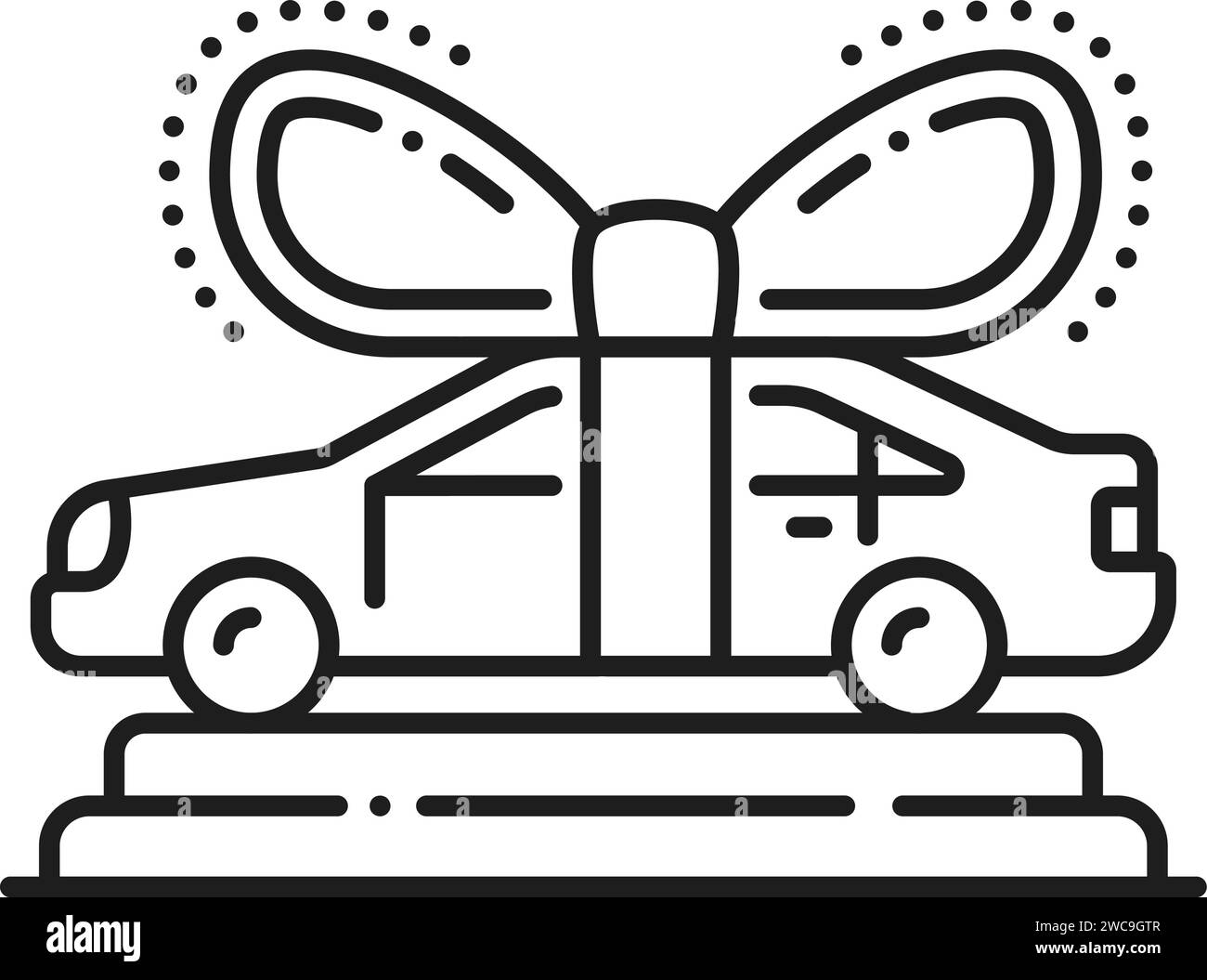 Umrisssymbol für Autohändler, Autohändler, Autohändler ...