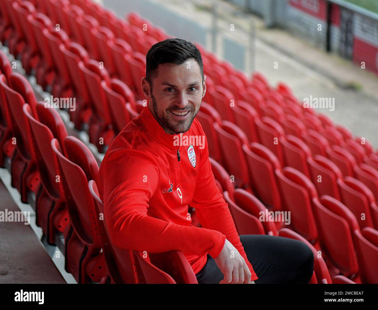 Derry Citys Stürmer Pat Hoban im Ryan McBride Brandywell Stadium, Derry ...