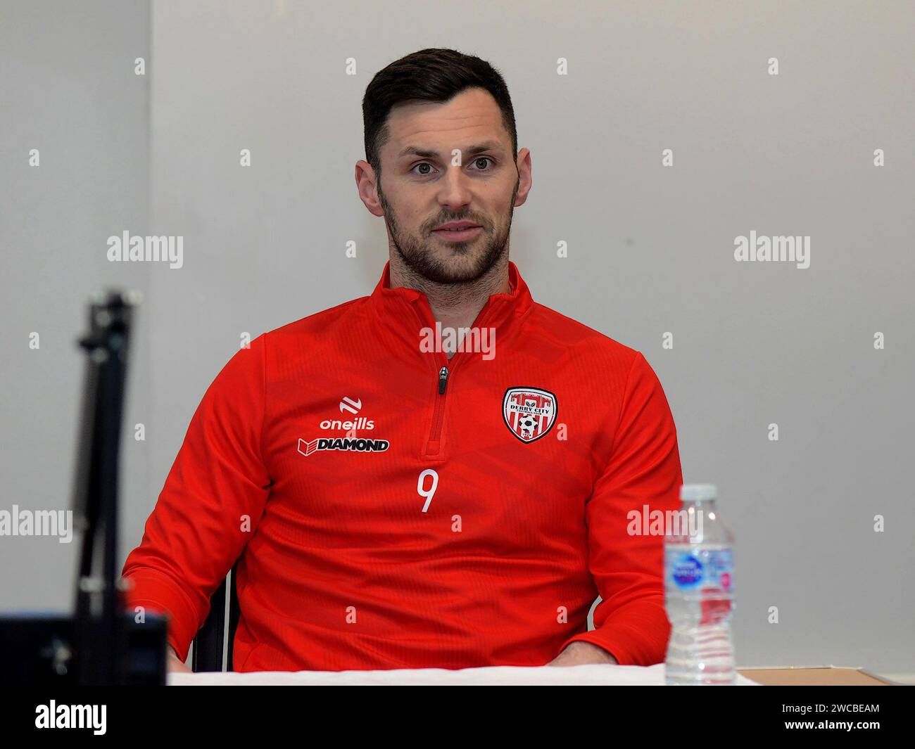 Derry Citys Stürmer Pat Hoban im Ryan McBride Brandywell Stadium, Derry ...