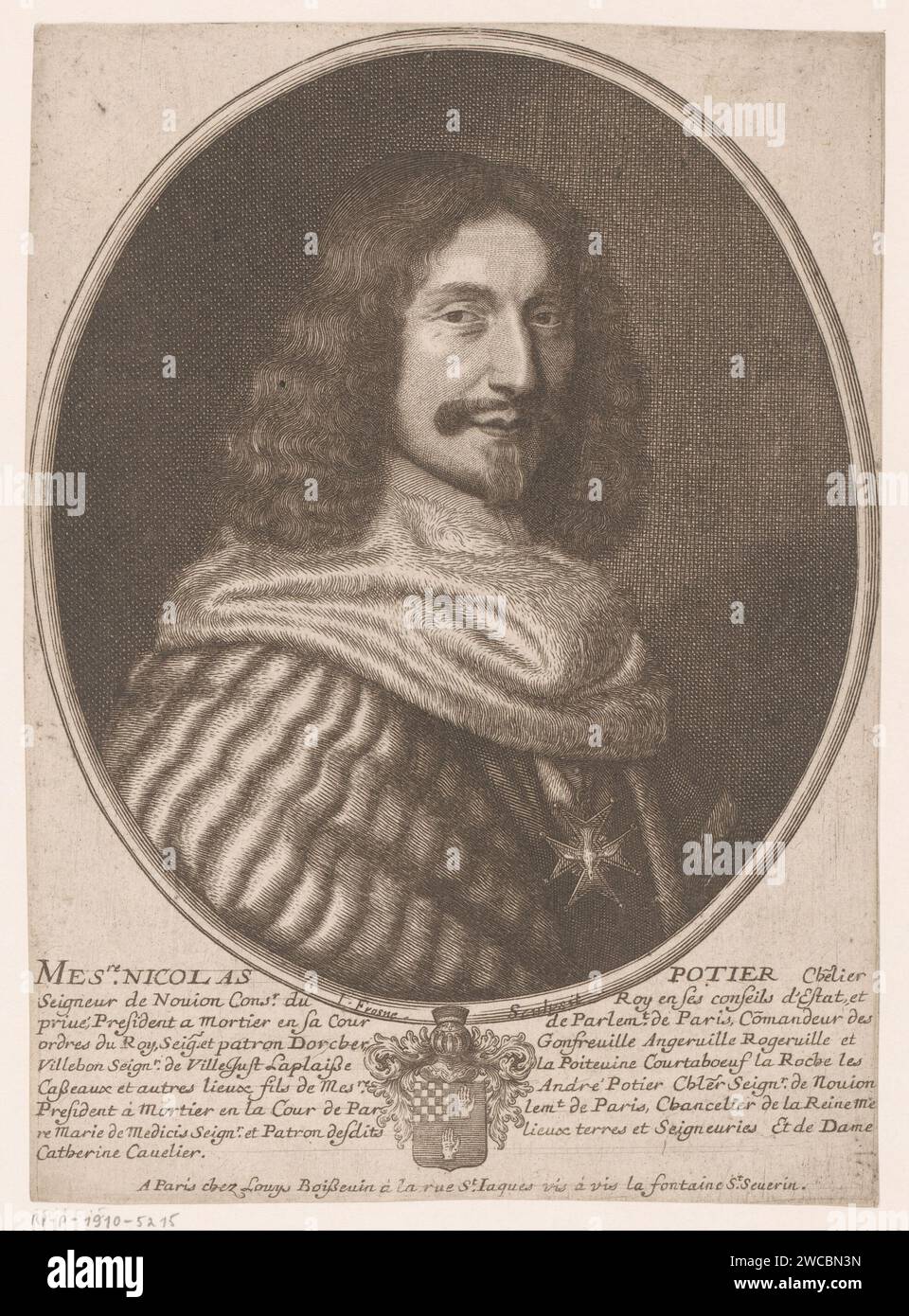 Portret van Nicolas Potier de Novion, Jean Frosne, 1633 - 1676 ...