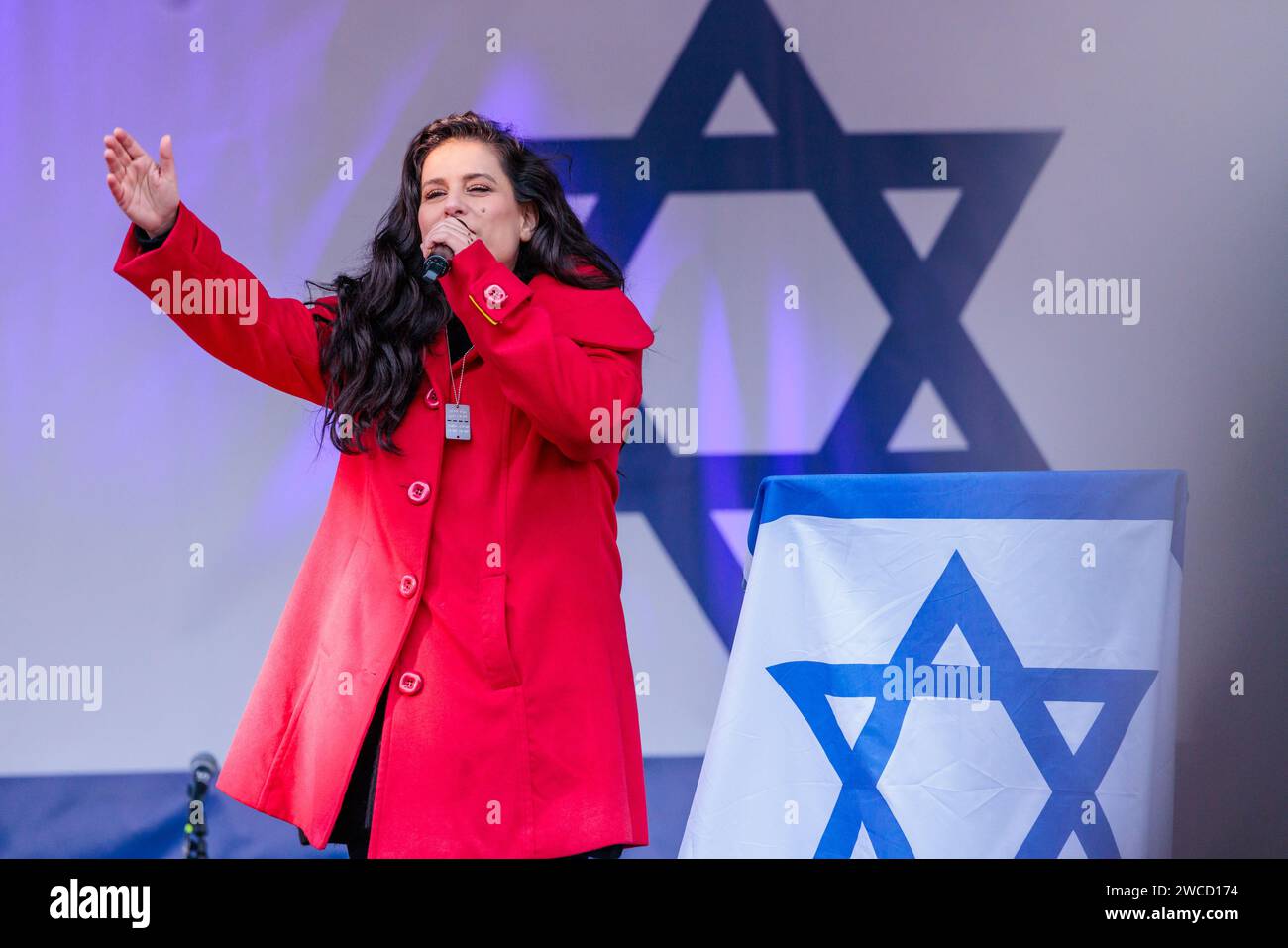 Trafalgar Square, London, Großbritannien. Januar 2024. Die israelische ...