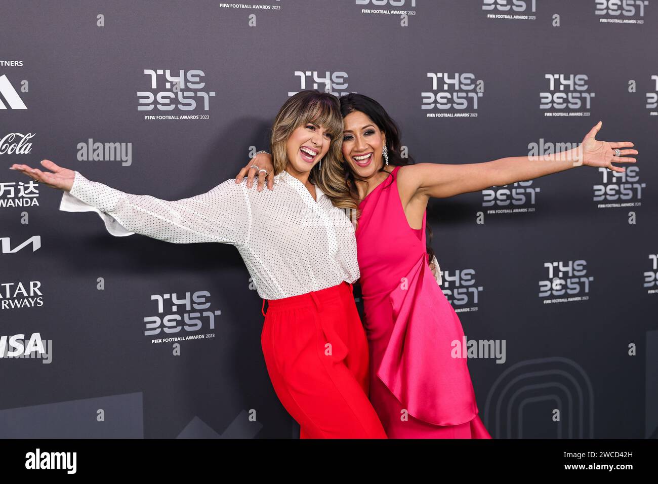 Duda Pavao und Reshmin Chowdhury und kommt auf dem grünen Teppich vor ...