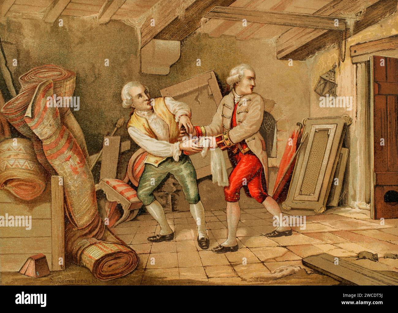 Geschichte Spaniens. Meuterei von Aranjuez (17-19. März 1808). Eine ...