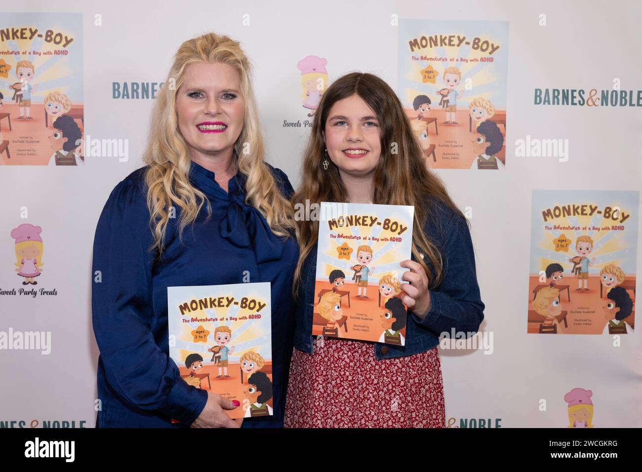 Los Angeles, USA. Januar 2024. Die Autorin Rachele Sweetser mit Delaney ...