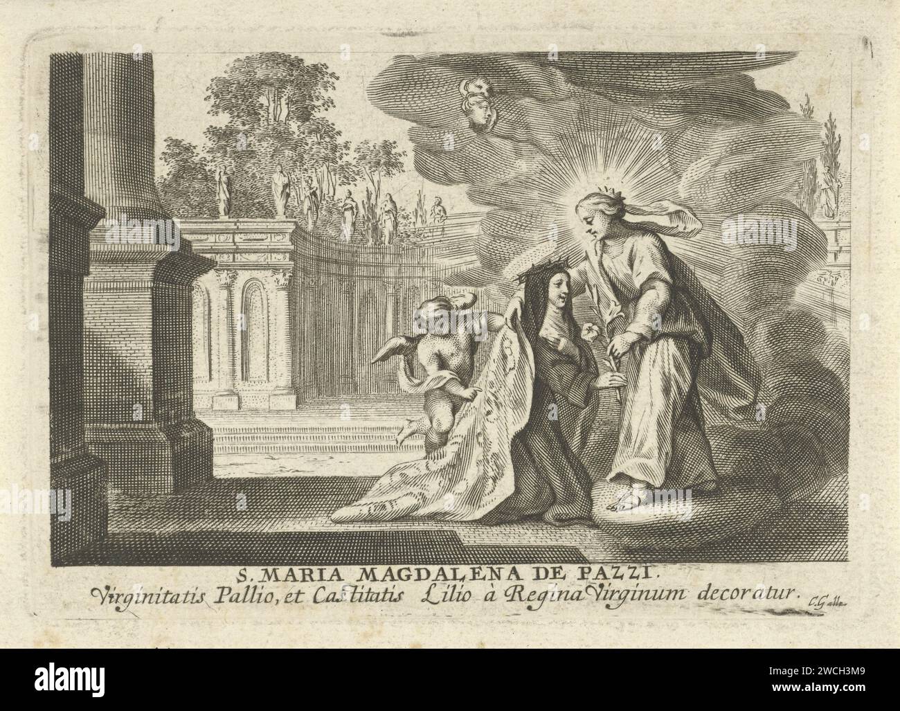 Maria gibt der H. Maria Magdalena de Pazzi, Cornelis Galle (I), um 1607 ...