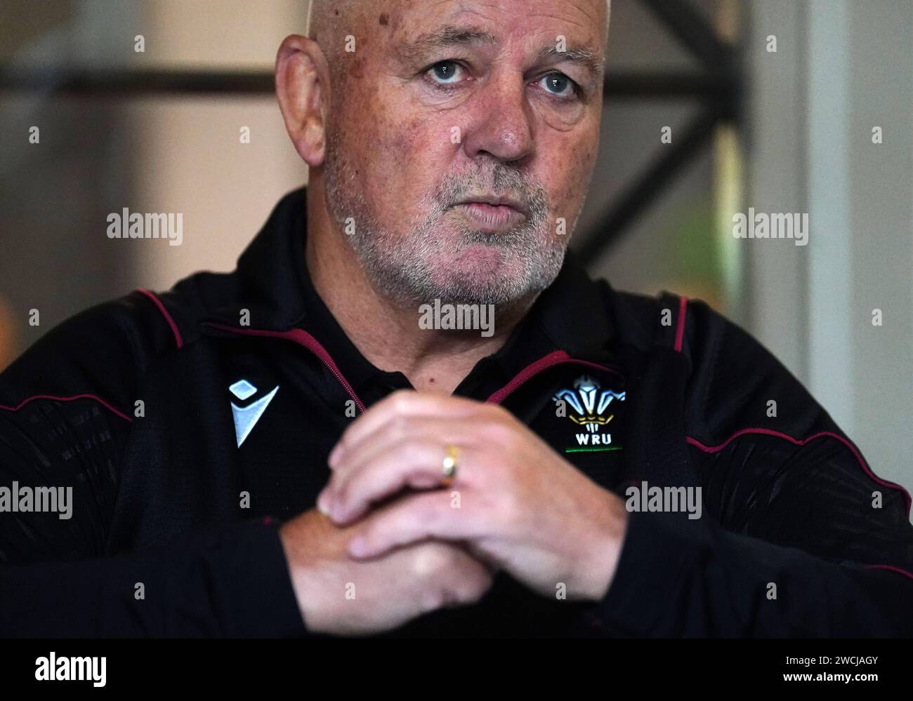 Wales-Cheftrainer Warren Gatland bei der Ankündigung des Guinness Six ...