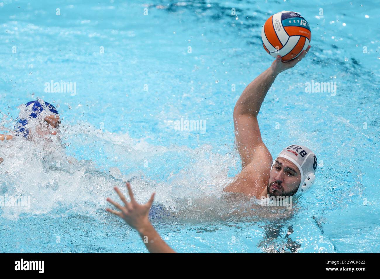 Zagreb, Kroatien. Januar 2024. Marko Radulovic von Serbien im Einsatz ...