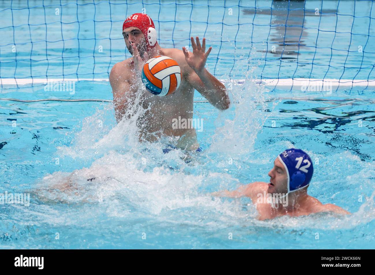Zagreb, Kroatien. Januar 2024. Radoslav Filipovic aus Serbien spart ...