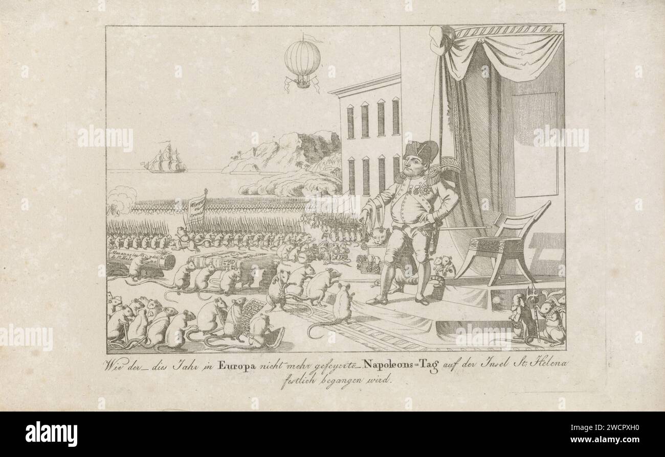 Feiern Sie Napoleons Geburtstag an der Sint Helena, 1815, Johann ...