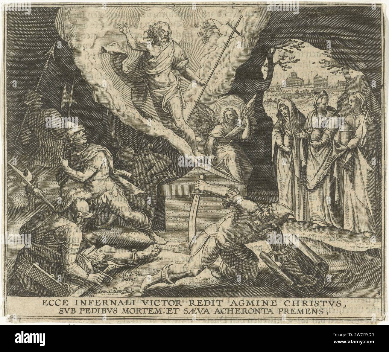 Auferstehung Christi, Jan Collaert (II), nach Maerten de Vos, 1597 ...