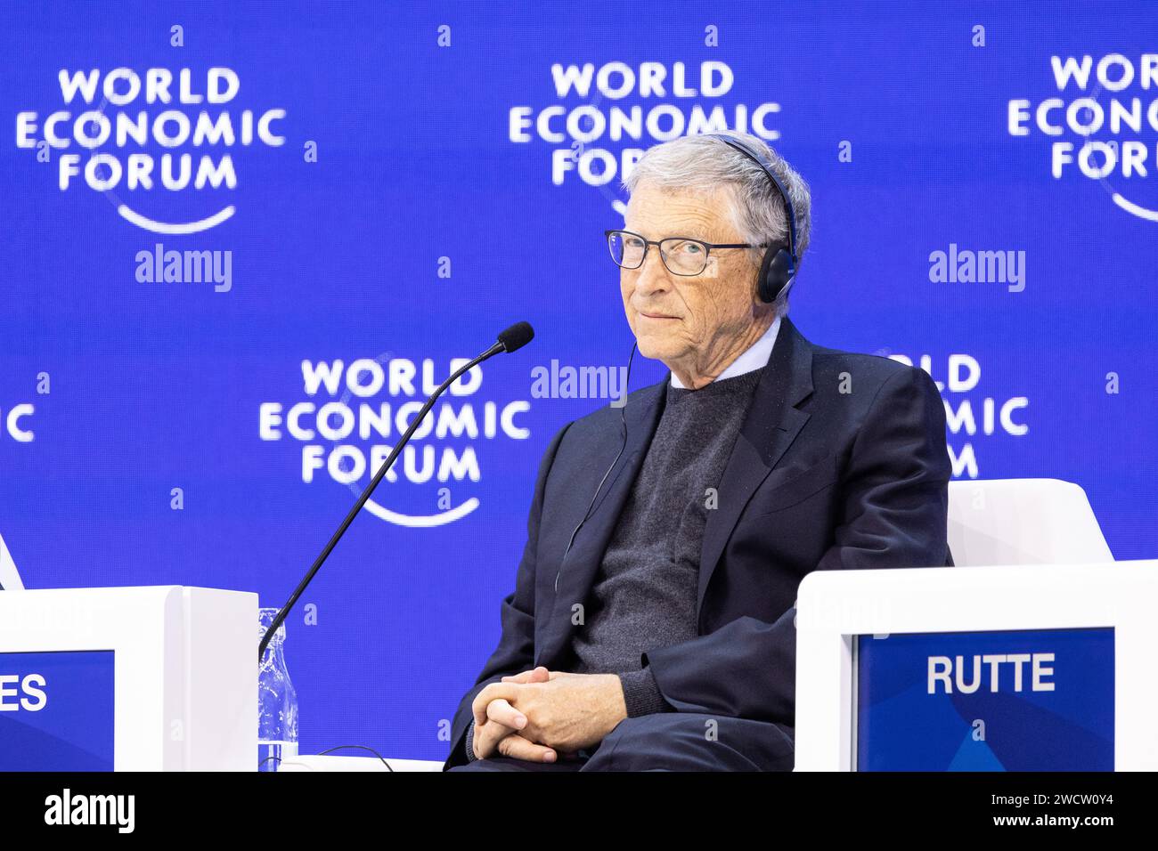 Davos, Schweiz. Januar 2024. Bill Gates, Co-Vorsitzender der Bill ...