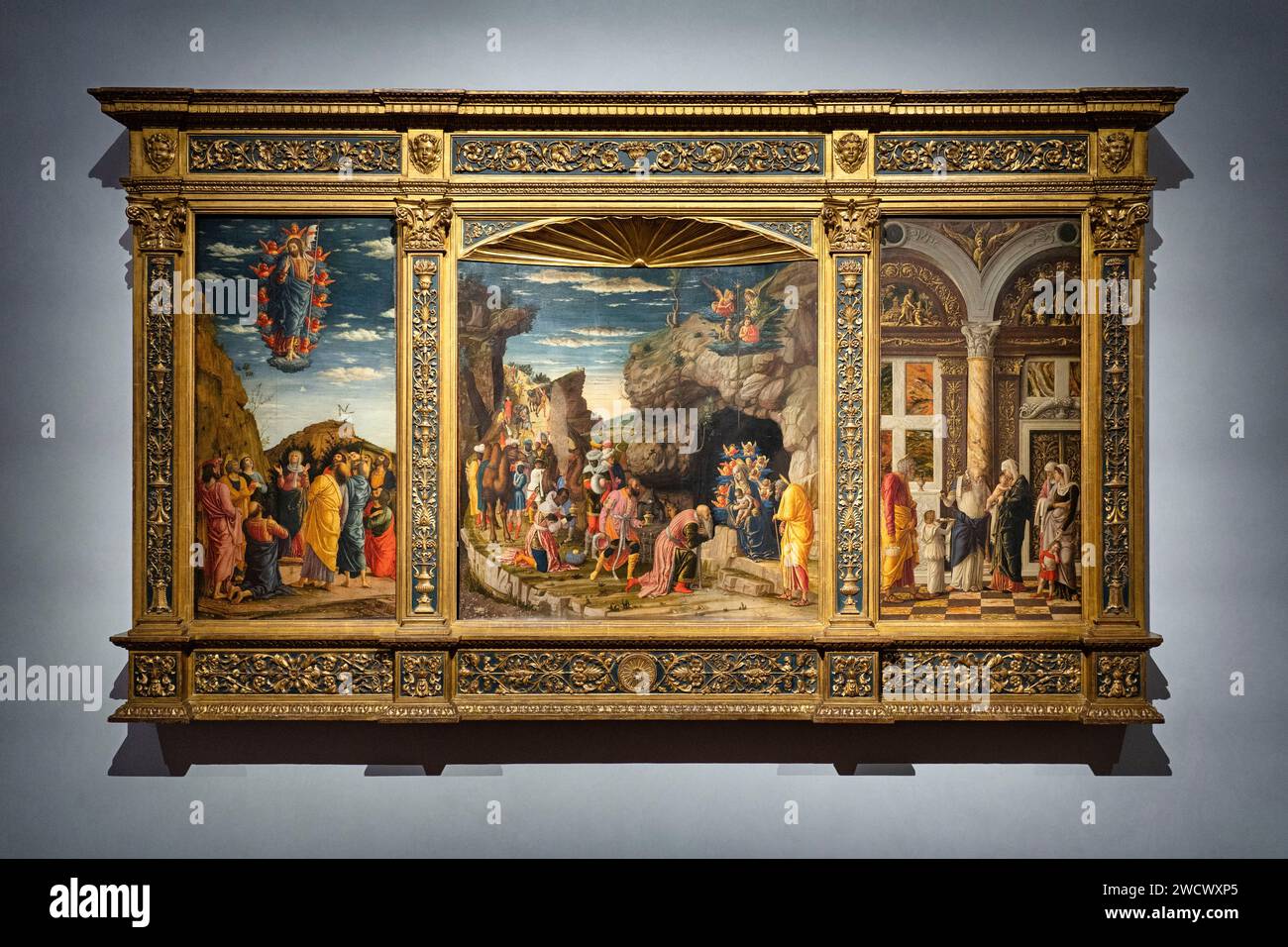 Italien, Toscane, Florenz, Galleria degli Uffizien, das Triptychon der Uffizien ist ein Satz von ...