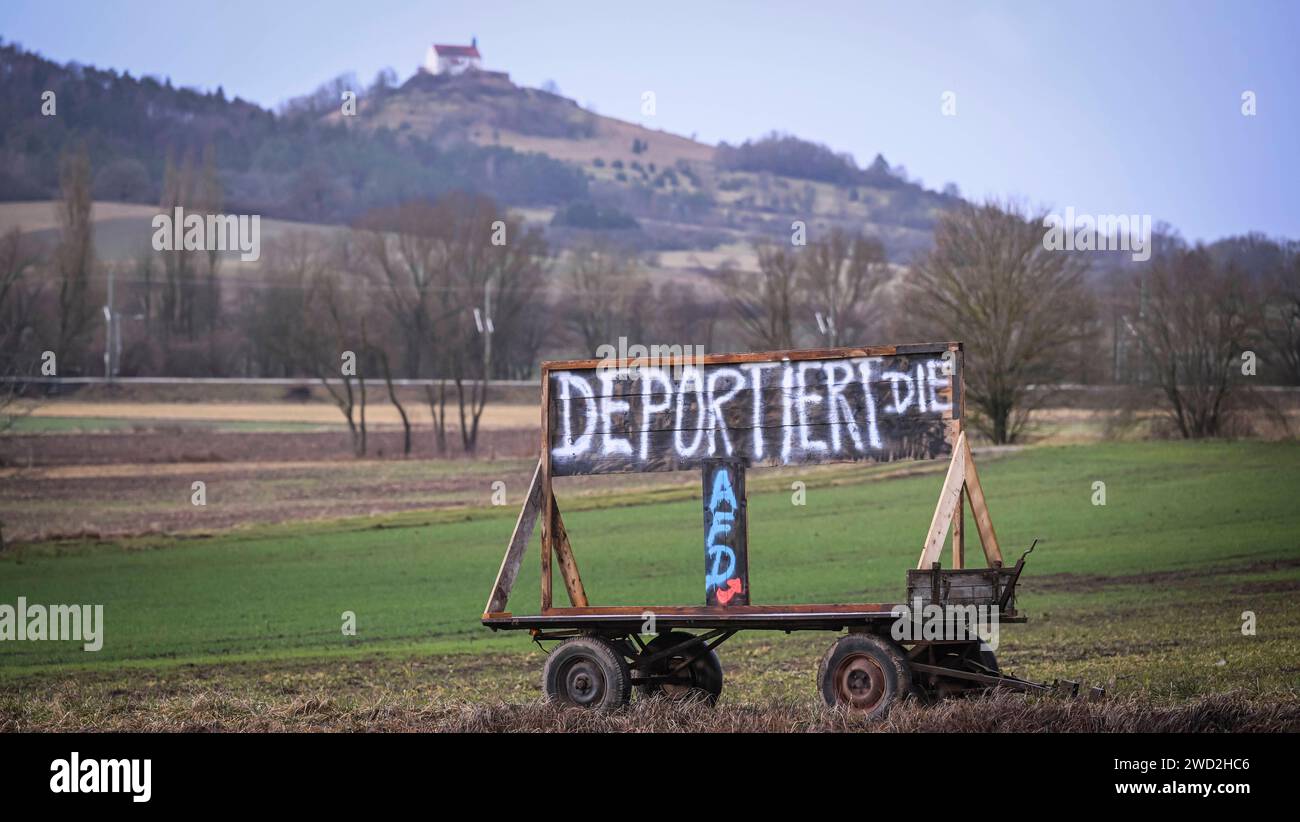 Tübingen 18.01.2024 Protest gegen Recht und Bauernprotest: Auf einem ...