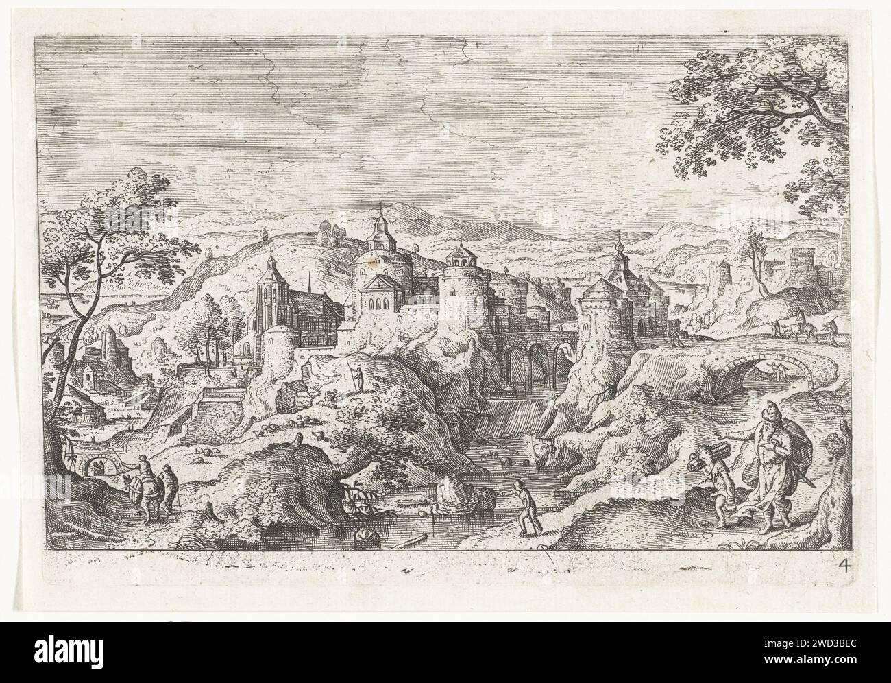 Abraham und Isaak auf dem Weg zum Opfer, Anonym, nach Hans Bol, ca ...