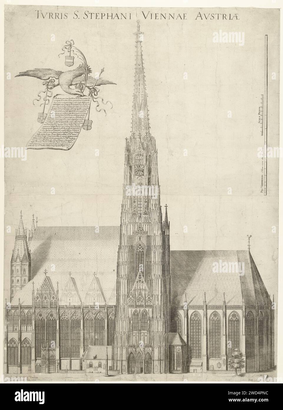 Äußere des Sankt Stephansdom in Wien, Cornelis van Dalen (I), nach ...