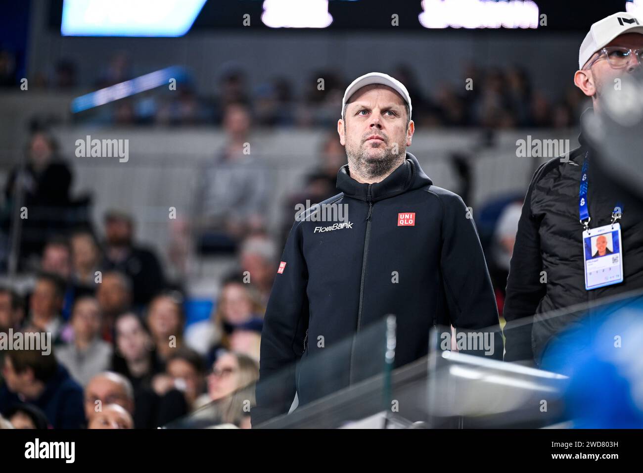 Paris, Frankreich. Januar 2024. Severin Luthi Trainer des dänischen ...